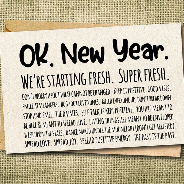 Funny New Years Card - Etsy