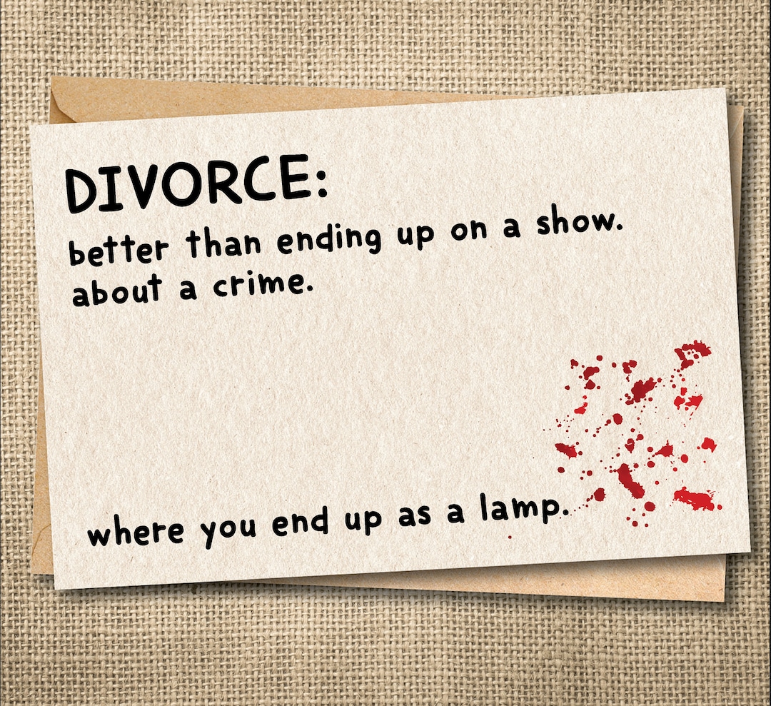 Funny Divorce Card: Sarcastic Congratulations Card - Etsy