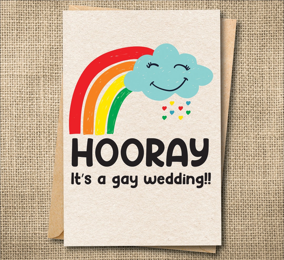 LGBTQ Wedding Card Gay Wedding Card Wedding Congratulations - Etsy