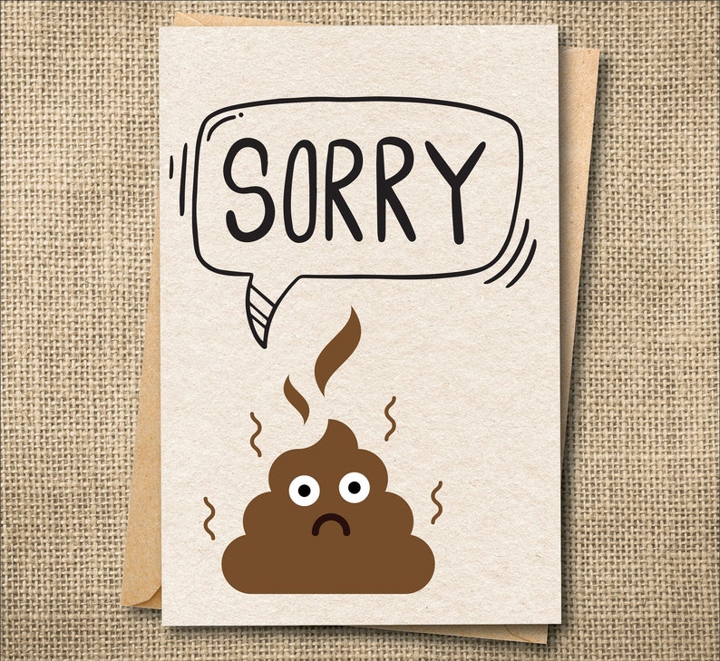 Apology Card, Funny Greeting Card, Sorry Card, Apology Gift, I'm Sorry ...