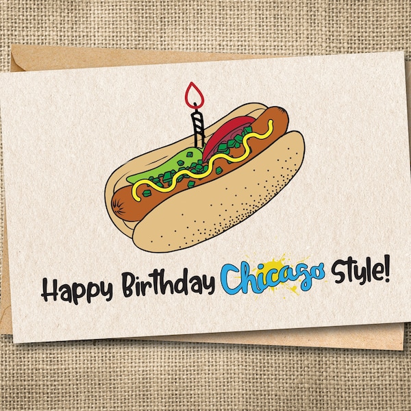 Chicago Birthday Cards - Etsy