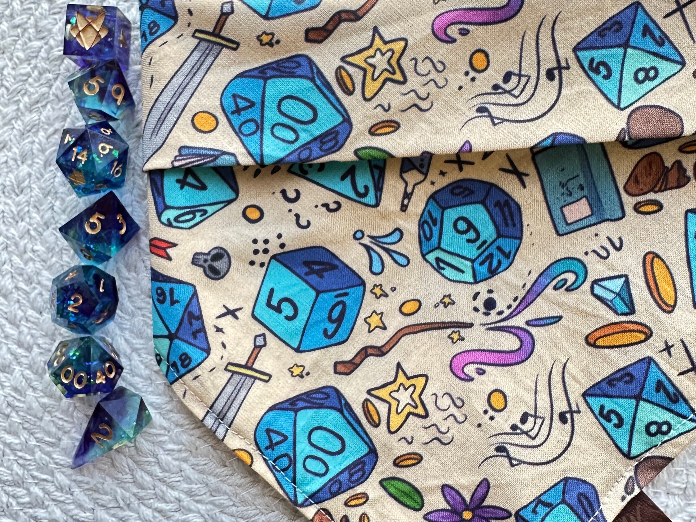 Dog Bandana Dungeons & Dogs DND Role Play Games RPG Dice Bandana Snap ...