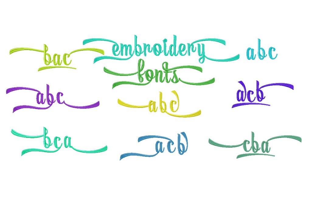 Machine embroidery Fonts designs. Monogram For Embroidery. | Etsy