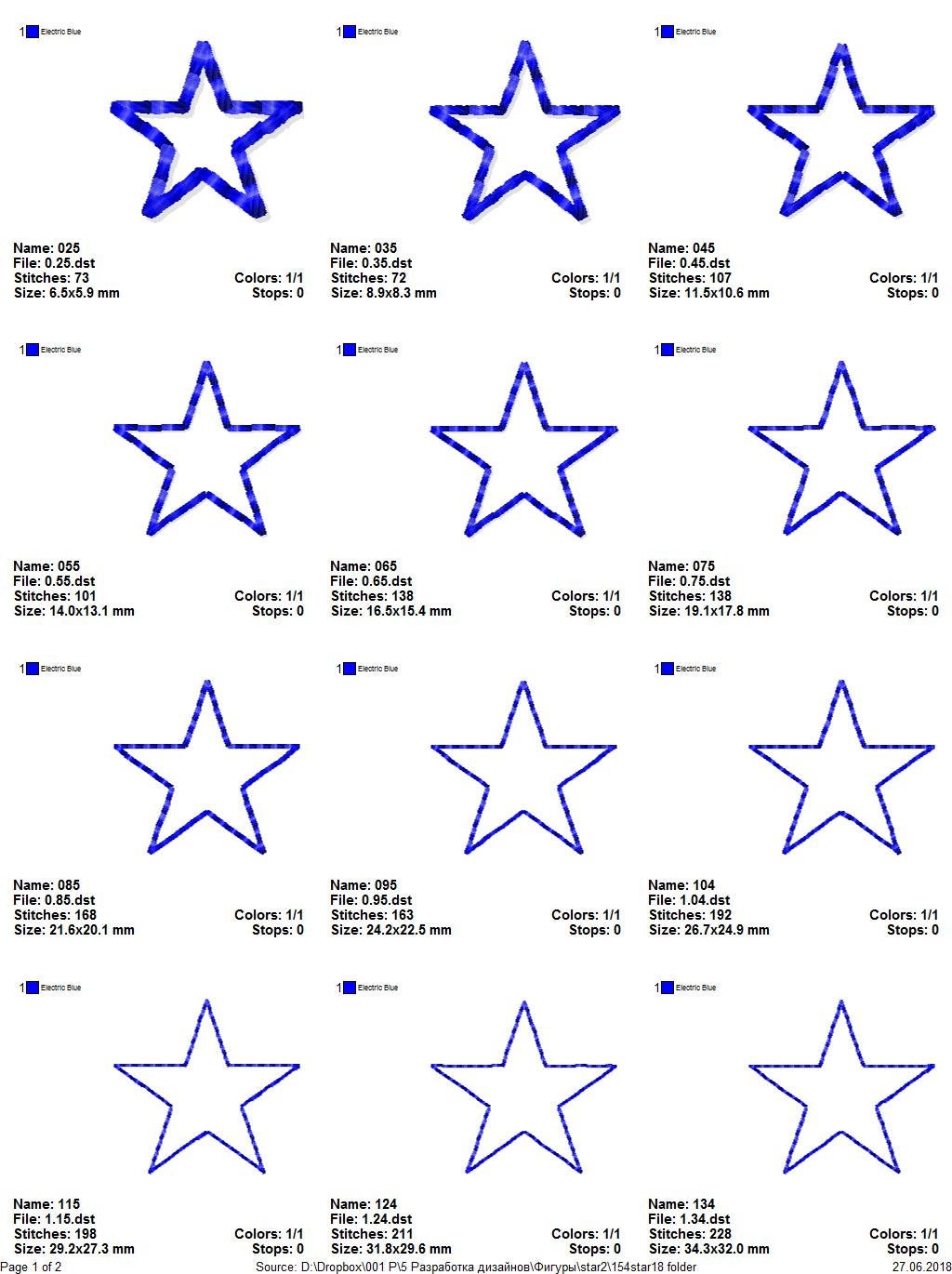 Star Machine diseño de bordado Mini estrella contorno estrella | Etsy