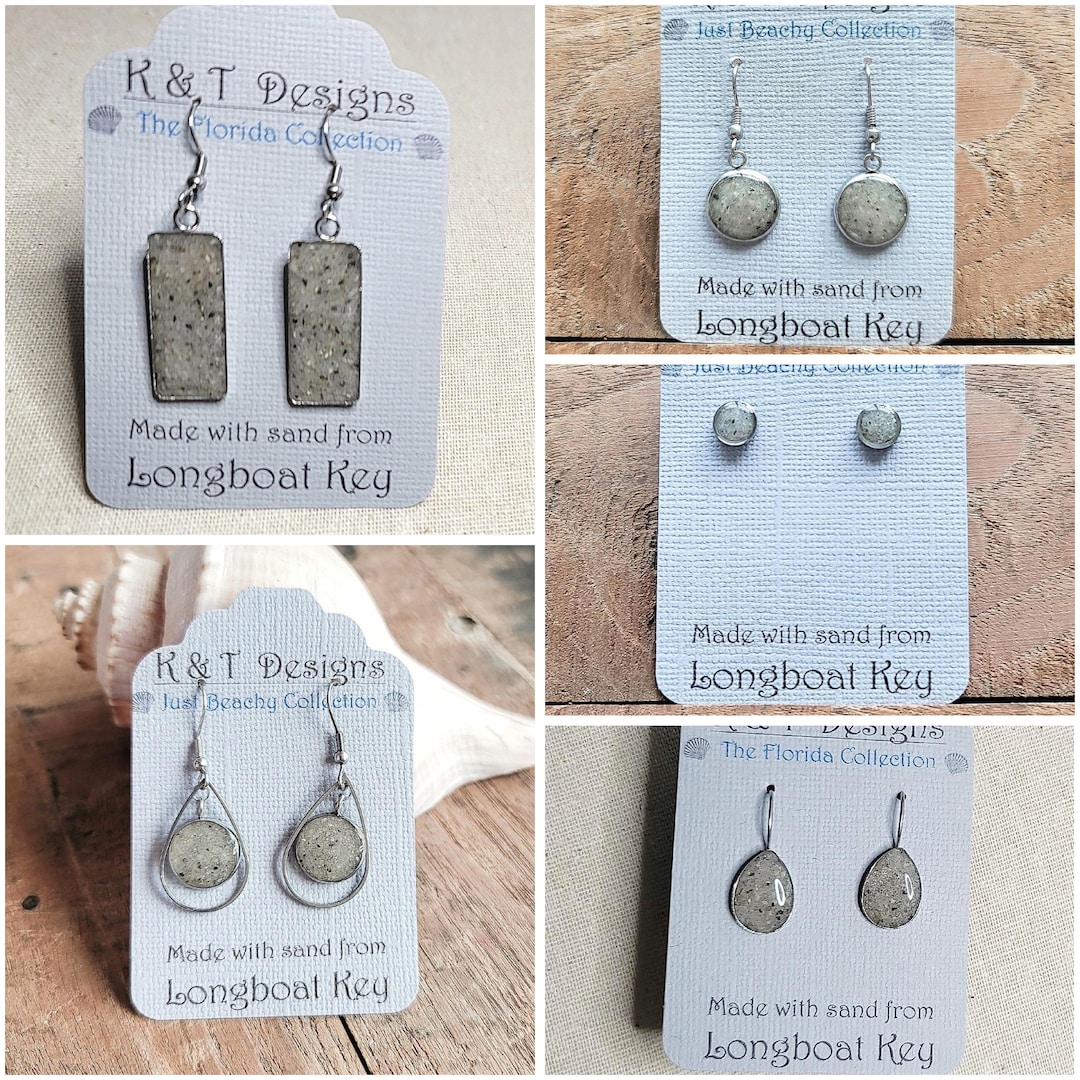 Longboat Key Beach Sand Earrings - Florida Jewelry - Etsy