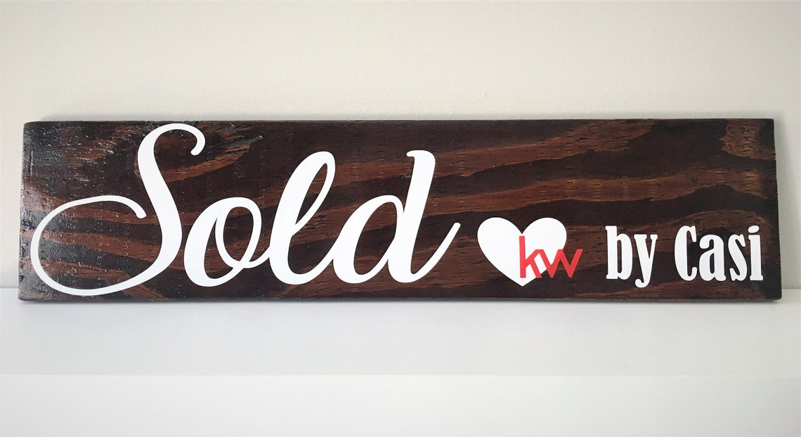 Sold Real Estate Sign Sold Wooden Sign Wooden Sign Sold - Etsy