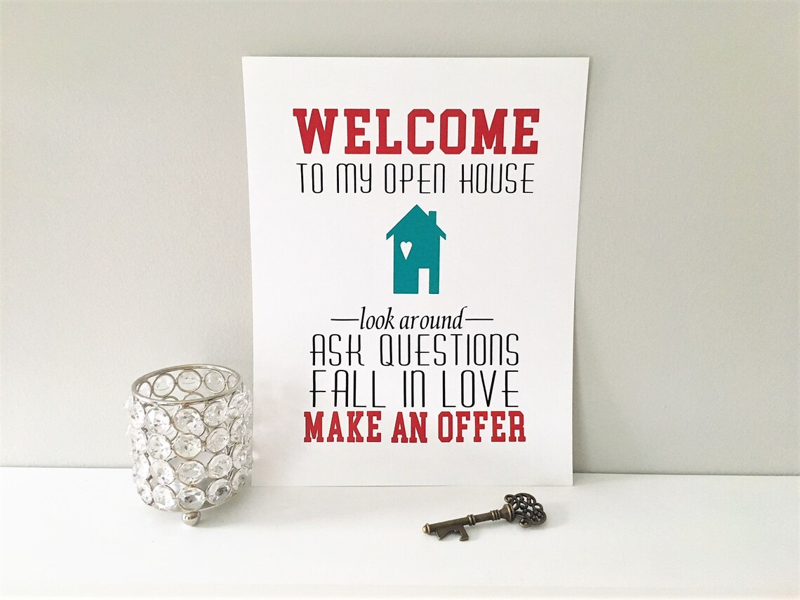 Welcome to My Open House Welcome Sign Open House Sign - Etsy