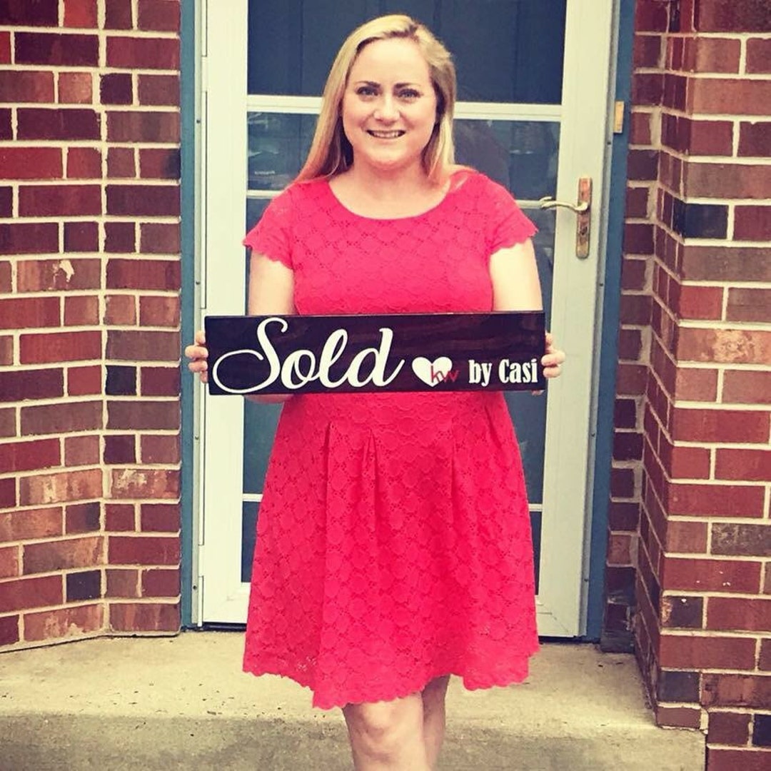 Sold Real Estate Sign, Sold Wooden Sign, Wooden Sign, Sold Sign, Open ...