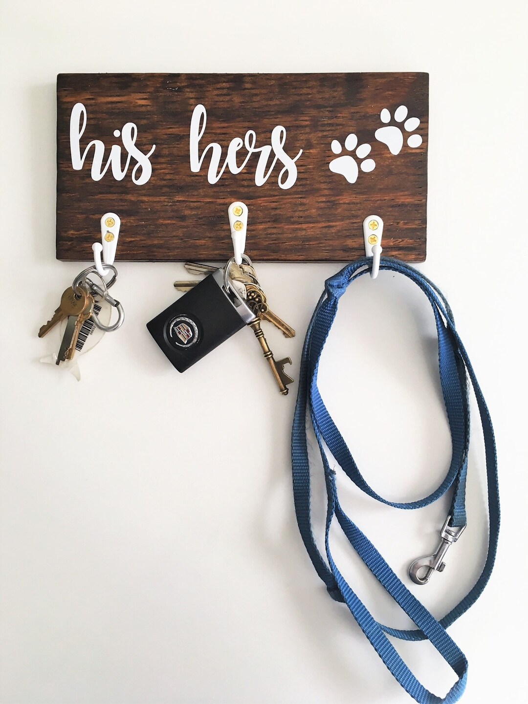 His Hers Paws Key Holder, His and Hers Key Sign Entry Key Rack, Key ...