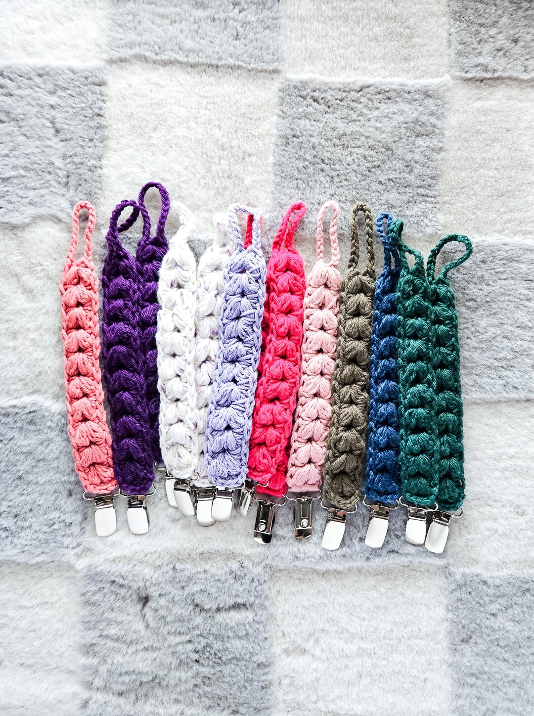 Baby Pacifier Straps, Crochet Pacifier Clips, - Etsy
