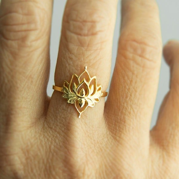 Lotus Ring - Etsy