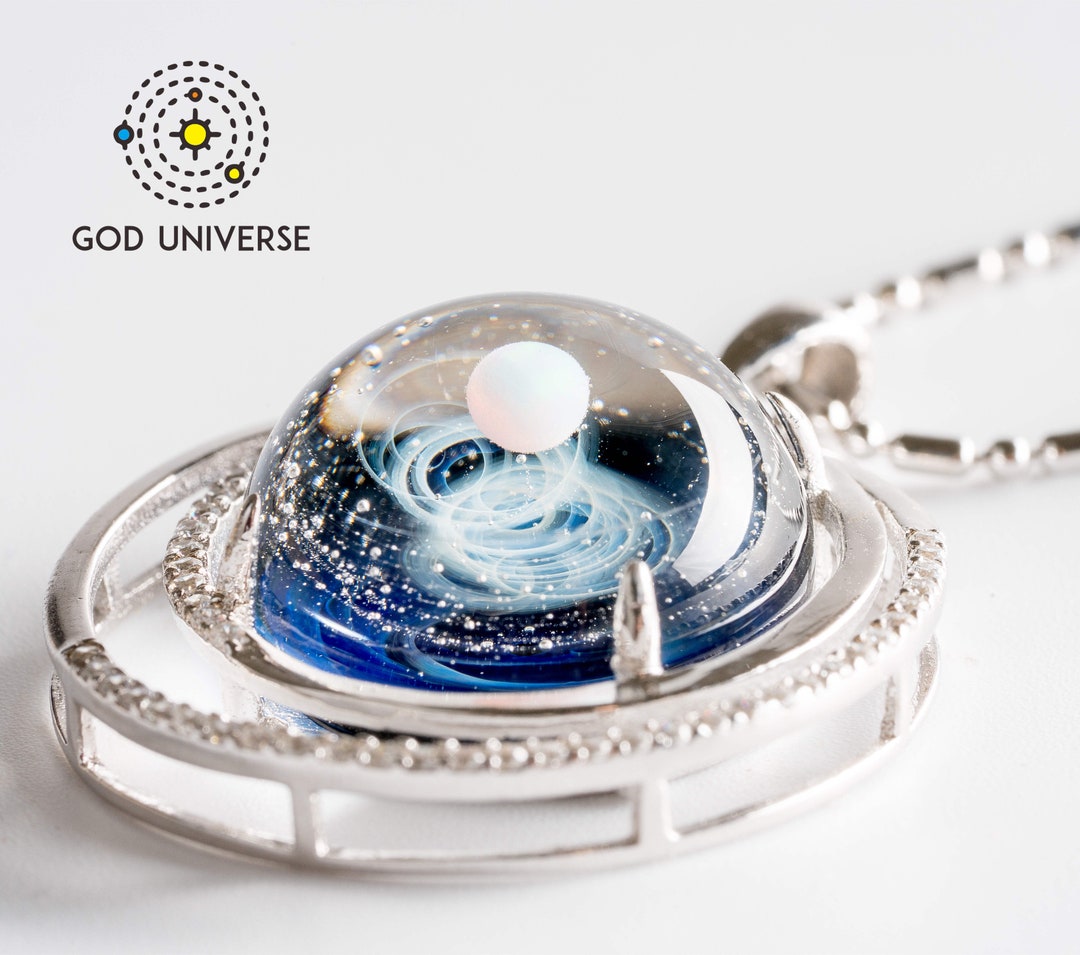 Space Glass Galaxy Pendant Lampworking Borosilicate nebula Universe ...