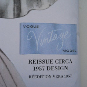 Re-print of 1957 Ball Gown Vogue V1931 B5 (8-16) or F5 (16-24) New ...