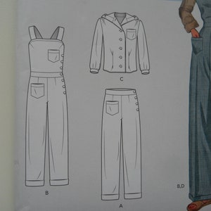 1940's Reprint Overalls; Shirt; Pants Simplicity S8447 H5 (6-14) or U5 ...
