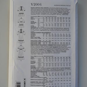 Modern Prairie Style Tiered Dress Vogue V2004 B5 (8-16) or Y5 (18-26 ...