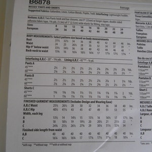 2022 Palmer/pletsch Pleated Slacks and Shorts Butterick B6878 B5 (8-16 ...