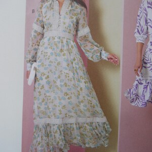 Modern Prairie Style Tiered Dress Vogue V2004 B5 (8-16) or Y5 (18-26 ...