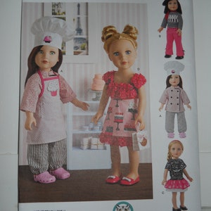 Baker Artist Career 18" Doll Clothes Simplicity 8315 Sewing Pattern for ...