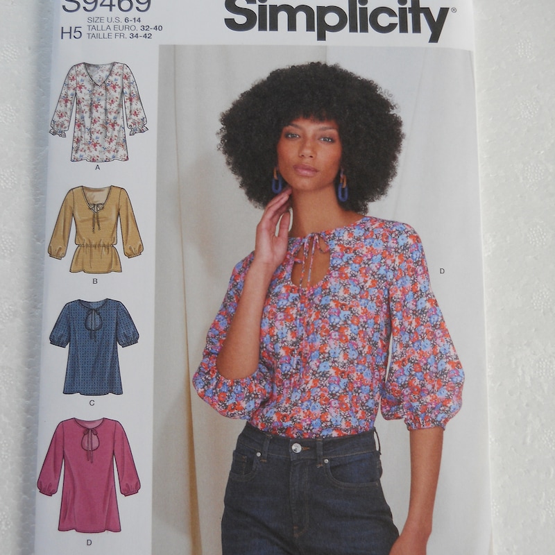 Simplicity Sewing Pattern Blouse - Etsy