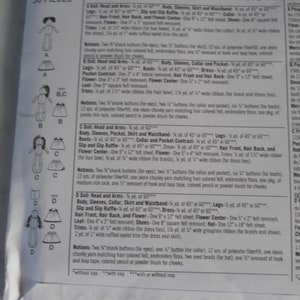 23 Inch Soft Rag Doll Simplicity 8402 Sewing Pattern Large Fabric and ...