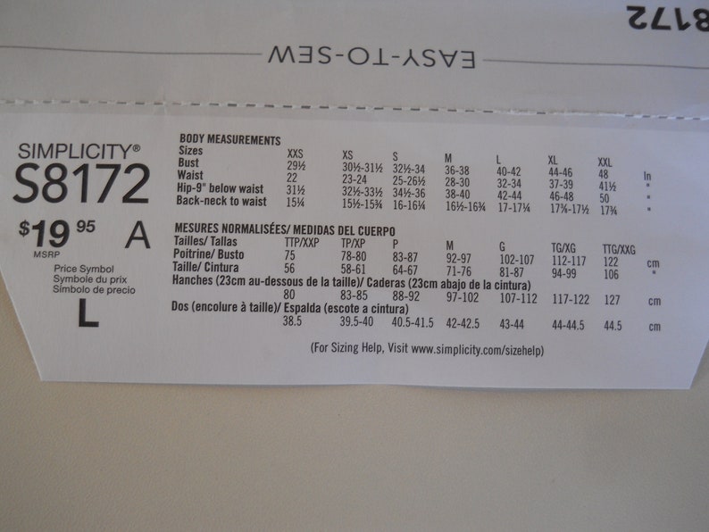 Asymmetric Hem Kimono-style Jacket Simplicity 8172 A (XXS-XXL) Sewing ...