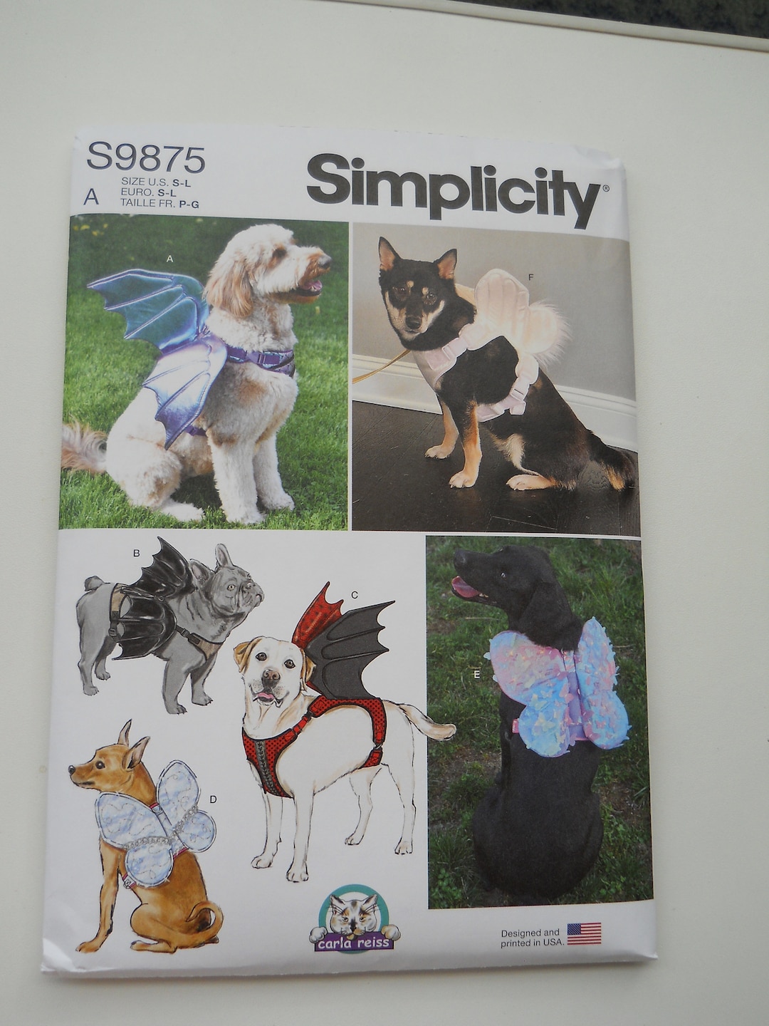 Lightly Padded Costume Dog Harnesses Simplicity S9875 A (S-M-L) New ...
