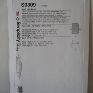 2021 Walker Bag, Pouch Simplicity S9309 Sewing Pattern for a Stylish ...