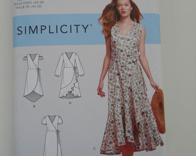 Simplicity Sewing Pattern 8637 Misses' Wrap Dress - Etsy