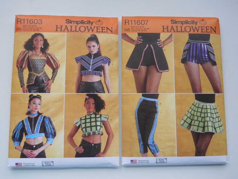 2022 Andrea Schewe Costume Tops Simplicity R11603 S9627 H5 (6-14) OR R5 ...