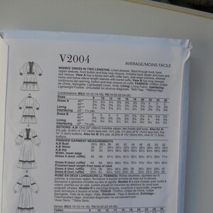 Modern Prairie Style Tiered Dress Vogue V2004 B5 (8-16) or Y5 (18-26 ...