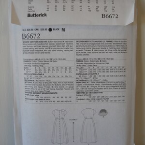 1950's Reprint Butterick 6672 A5 (6-8-10-12-14) OR E5 (14-16-18-22 ...