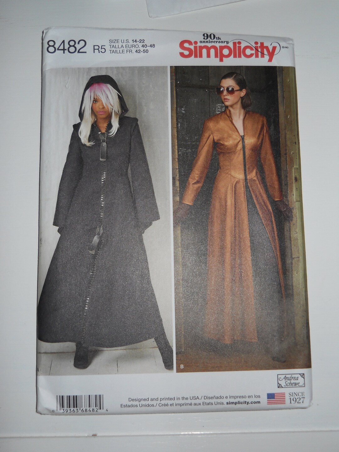 Dramatic Zipper Cosplay Long Coat Simplicity 8482 H5 (6-14) or R5 (14 ...