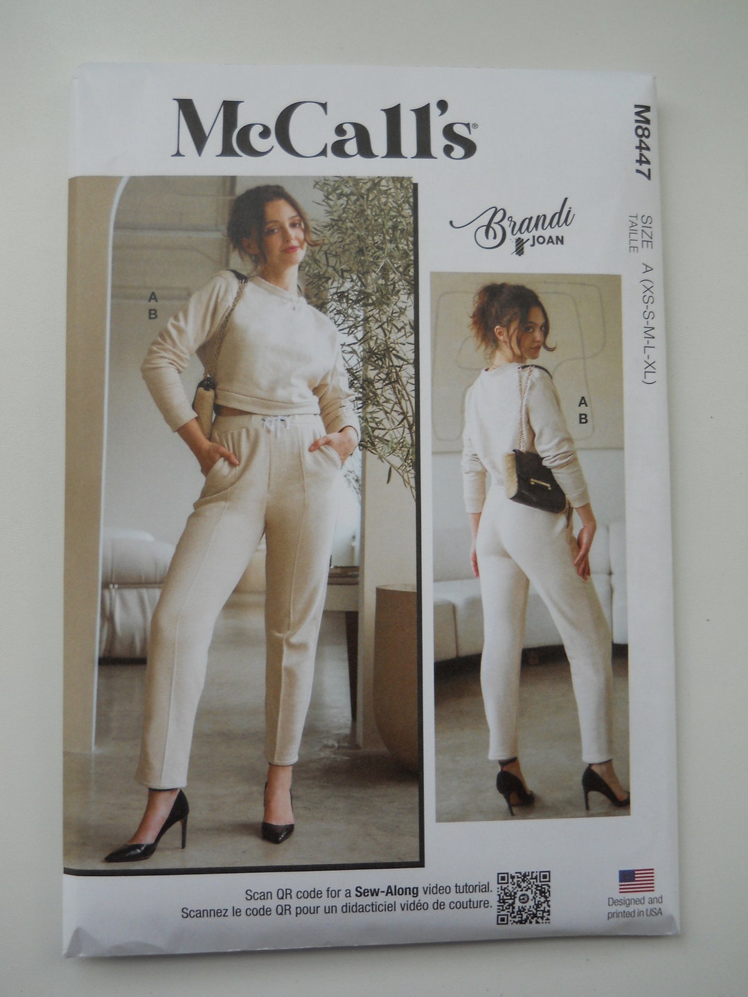 2024 Brandi Joan Knit Athleisure Mccall's M8447 A (XS-XL) New Sewing ...