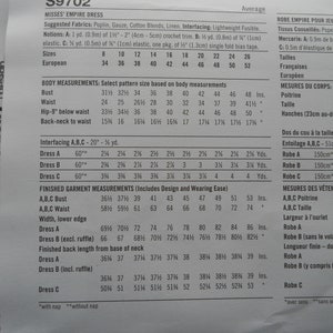 Loose Fitting Empire Waist Dress Simplicity S9702 K5 (8-16) or Y5 (18 ...