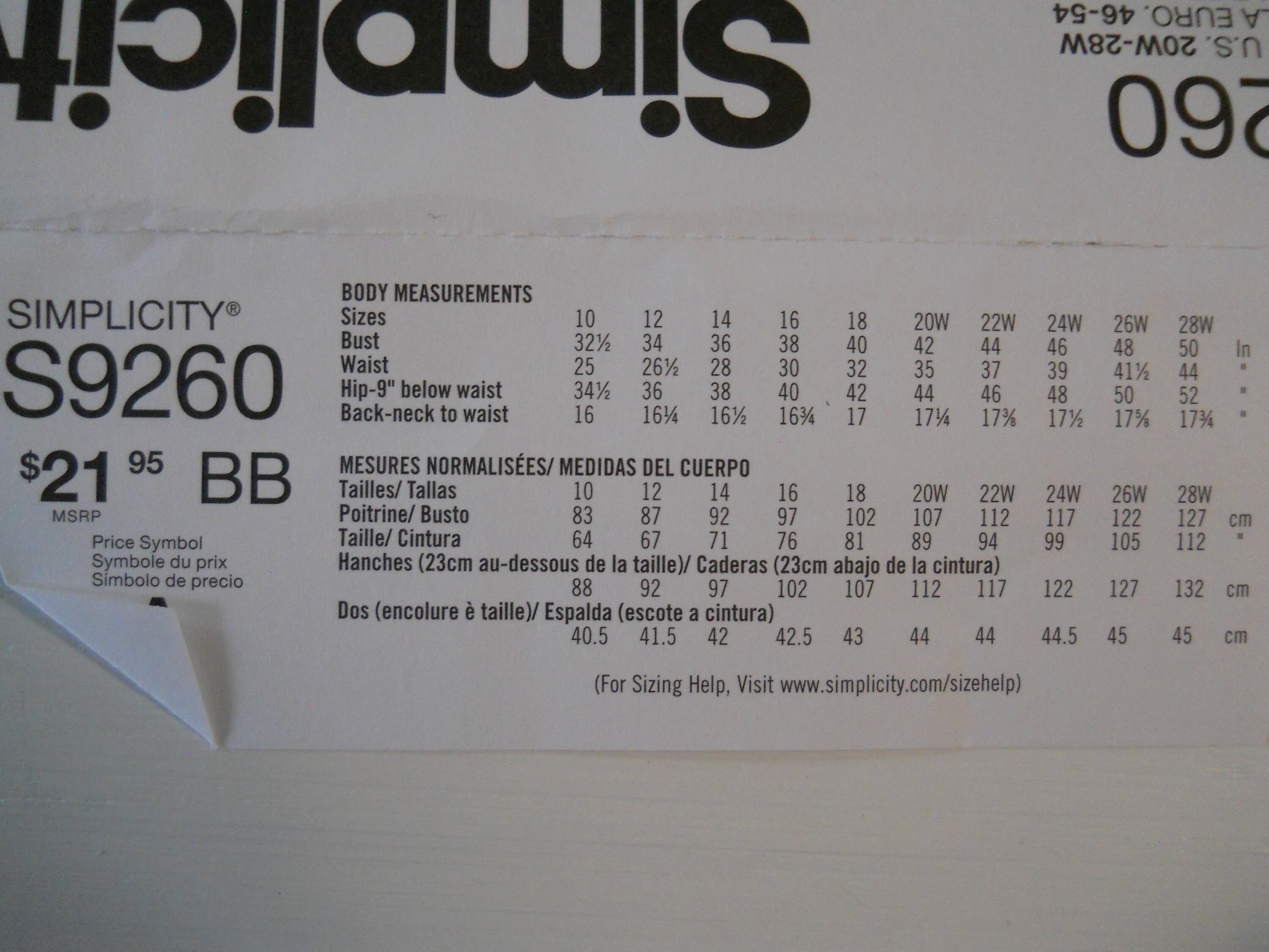 Princess Seam Shirt Dress Simplicity S9260 BB (20W-28W) 2021 Sewing ...