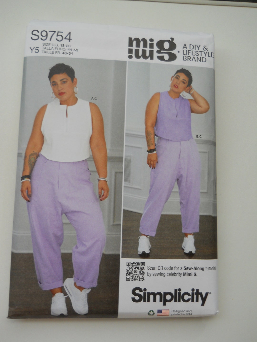 Mimi G Racer Back Knit Top, Loose Cargo Pants Simplicity K5 (8-16) or ...
