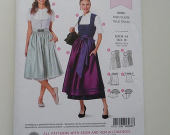 Burda 8448 Sewing Pattern Misses' German Fest Folklore - Etsy