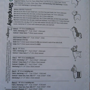 2022 Elaine Heigl Plush Animals Simplicity S9666 R11661 New Sewing ...