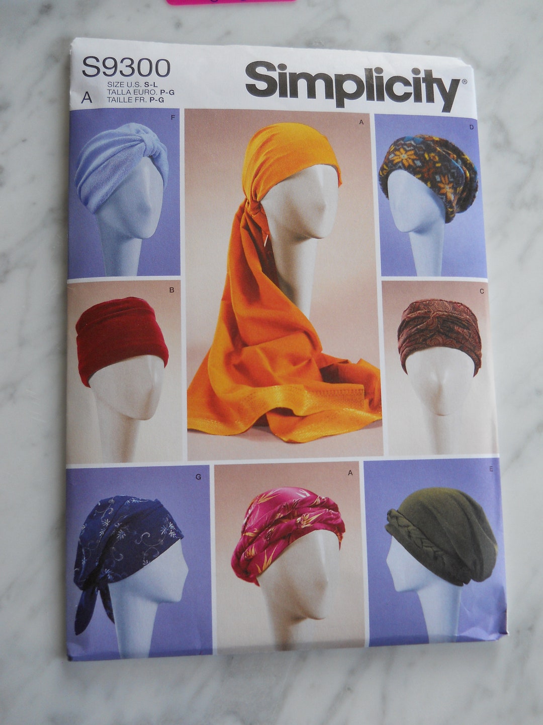 Scarves, and Hats Simplicity S9300 (small, Medium, Large) Sewing ...