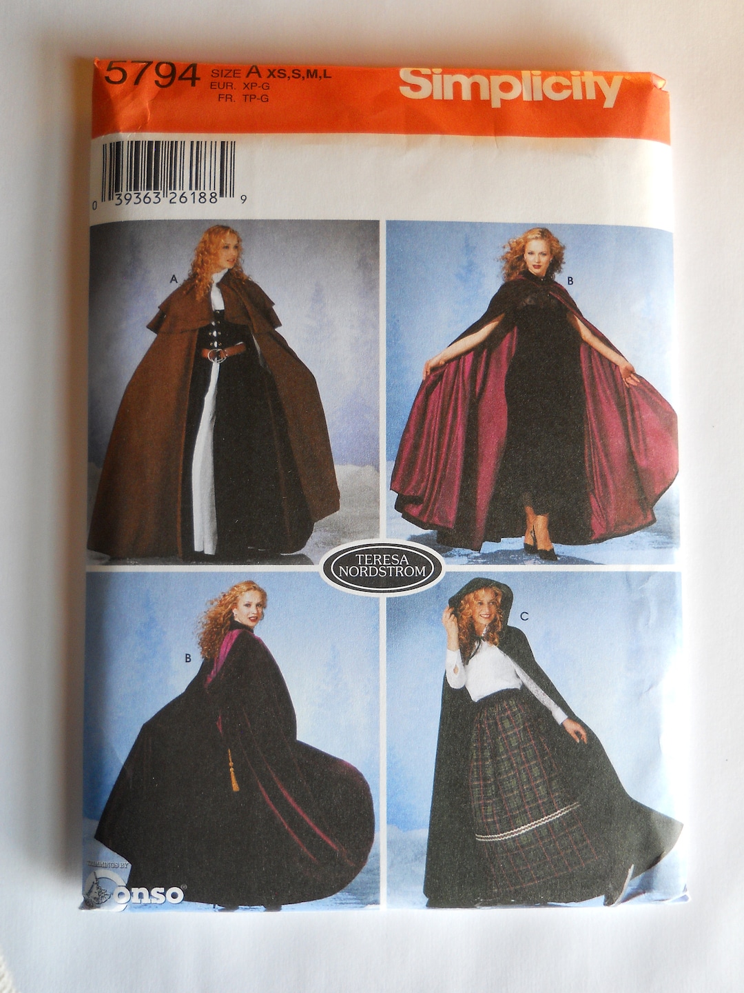 Misses Capes in 3 Styles Simplicity 5794 A (XS-L) Sewing Pattern by ...