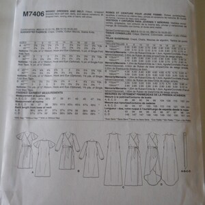 Learn to Sew Wrap Dress Mccall's M7406 New Sewing Pattern A5 (size 6-8 ...