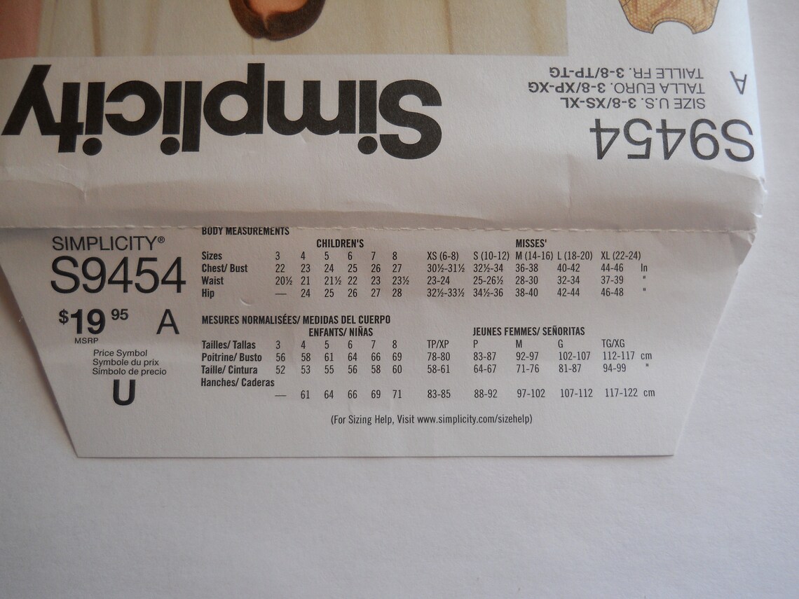 2021 Mommy and Me Simplicity S9454 A child 3-8/misses XS-XL - Etsy