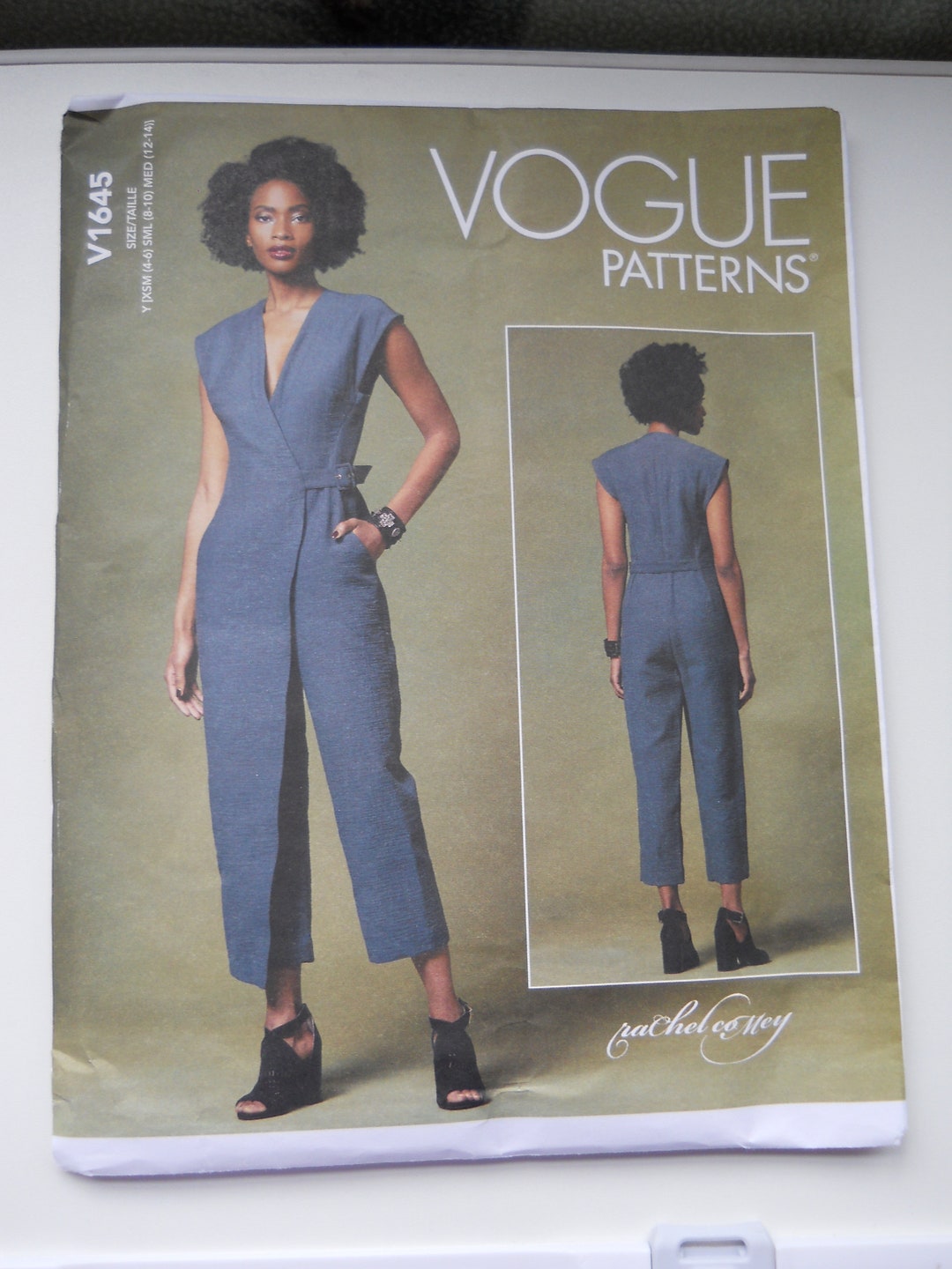Rachel Co Mey Jumpsuit Vogue V1645 Y XS-S-M or Z L-XL New Sewing ...