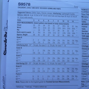 Easy Hospital, Patient Gown for Children Simplicity S9578 HH (3-6) OR ...