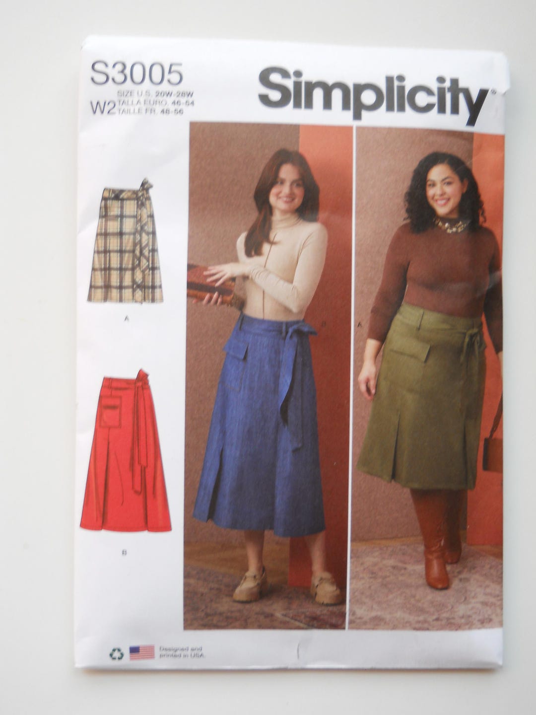 Sporty A Line Skirt With Pleats Simplicity S3005 M1 (10-18) OR W2 (20W ...