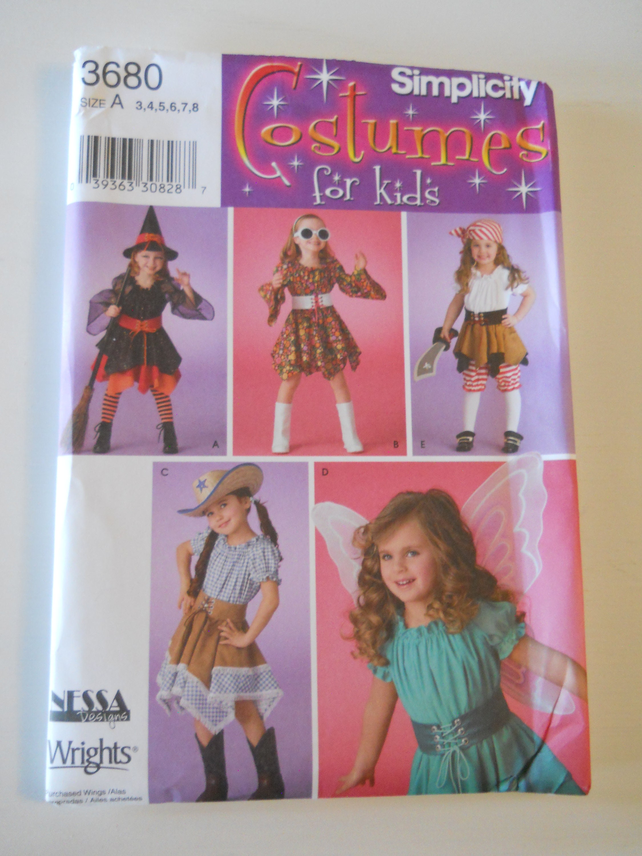 Witch Pirate Cowgirl Fairy Rocker Costumes Simplicity 3680 - Etsy