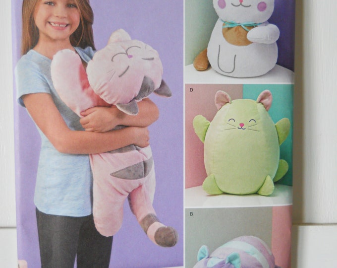 Squishy Plush Cat Simplicity 8403 Sewing Pattern for 4 Styles of Pillow ...