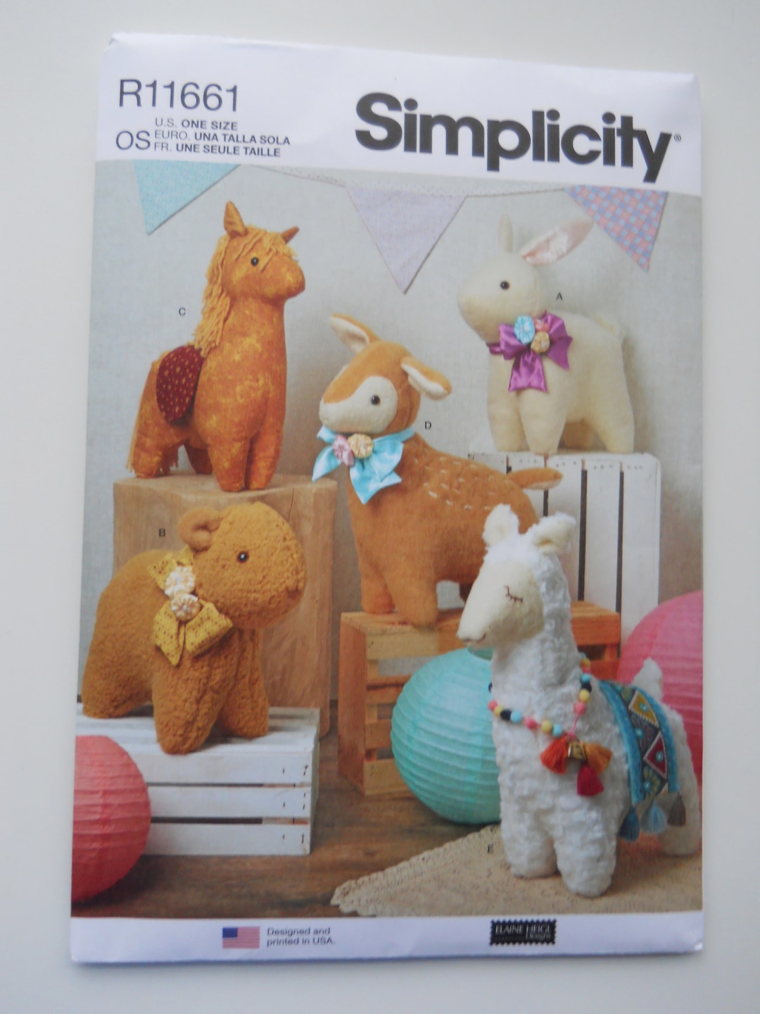 2022 Elaine Heigl Plush Animals Simplicity S9666 R11661 New Sewing ...