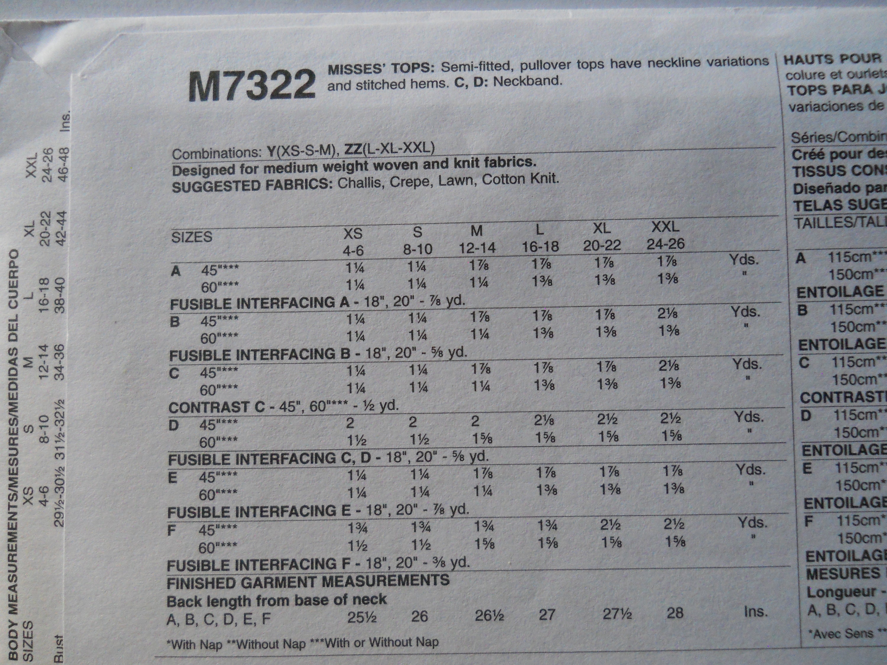 Learn to Sew for Fun Mccall's M7322 Y xsm-sml-med or - Etsy