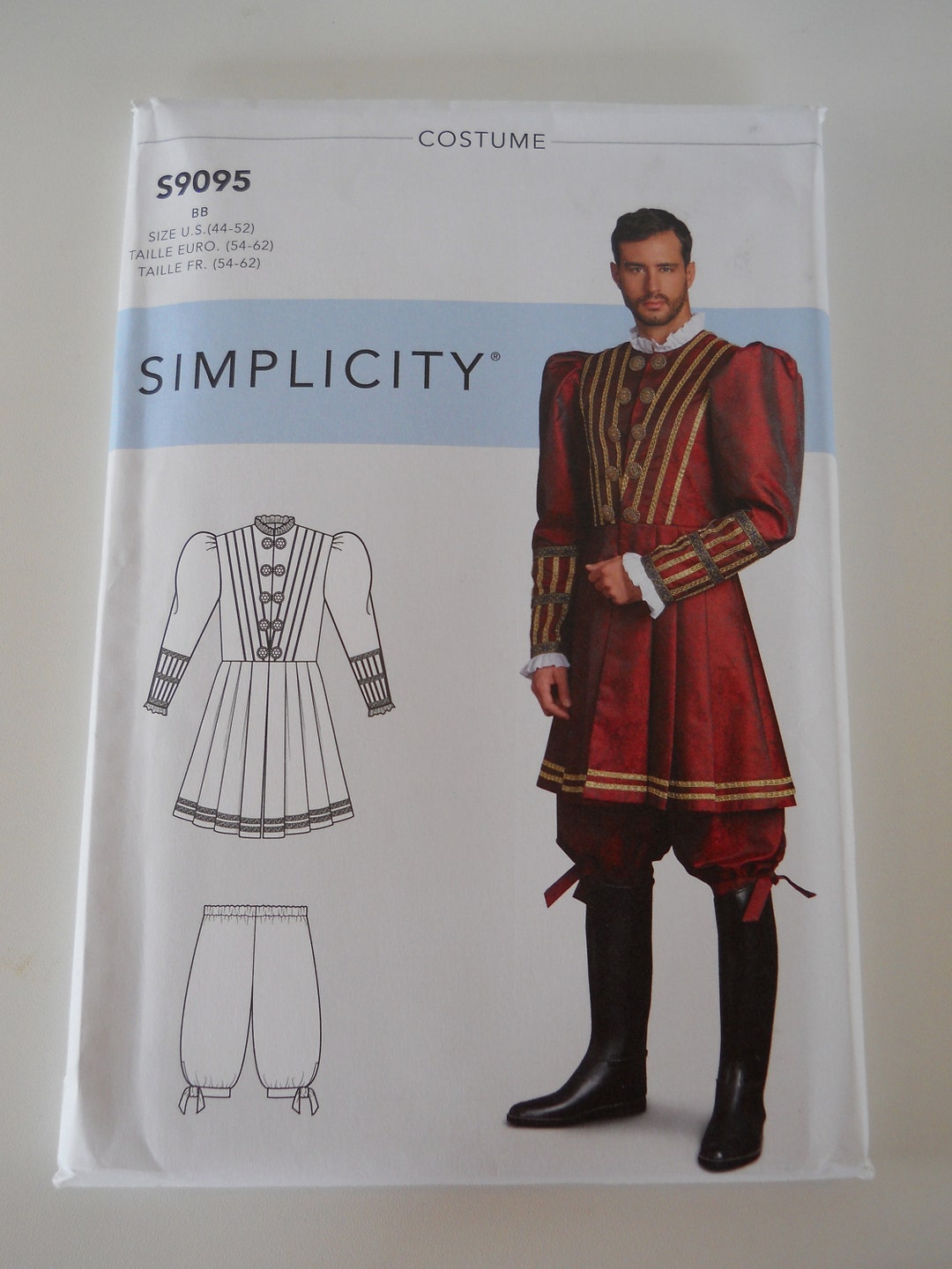 Men's Renaissance King, Prince, Royalty Simplicity S9095 AA (34-42) or ...